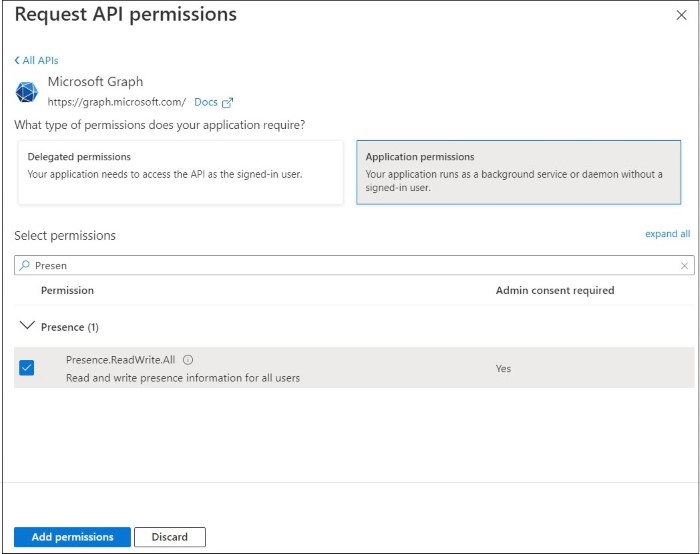 Unidirectional presence